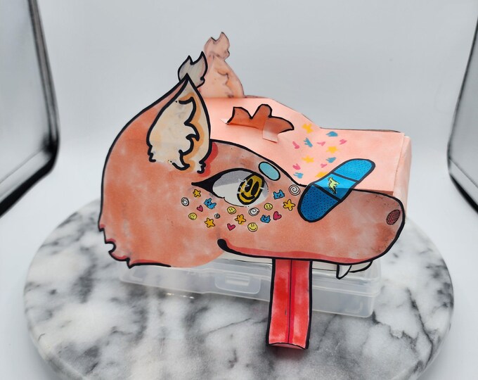 Goofy Dragon Paper Puppet Clumsy Dragon Dragonpuppet Handmade Original ...