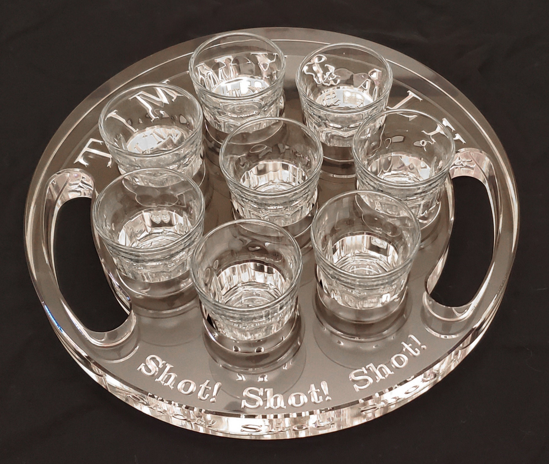 Custom Shot Glass Tray Holds 8 Regular Shot Glasses Etsy