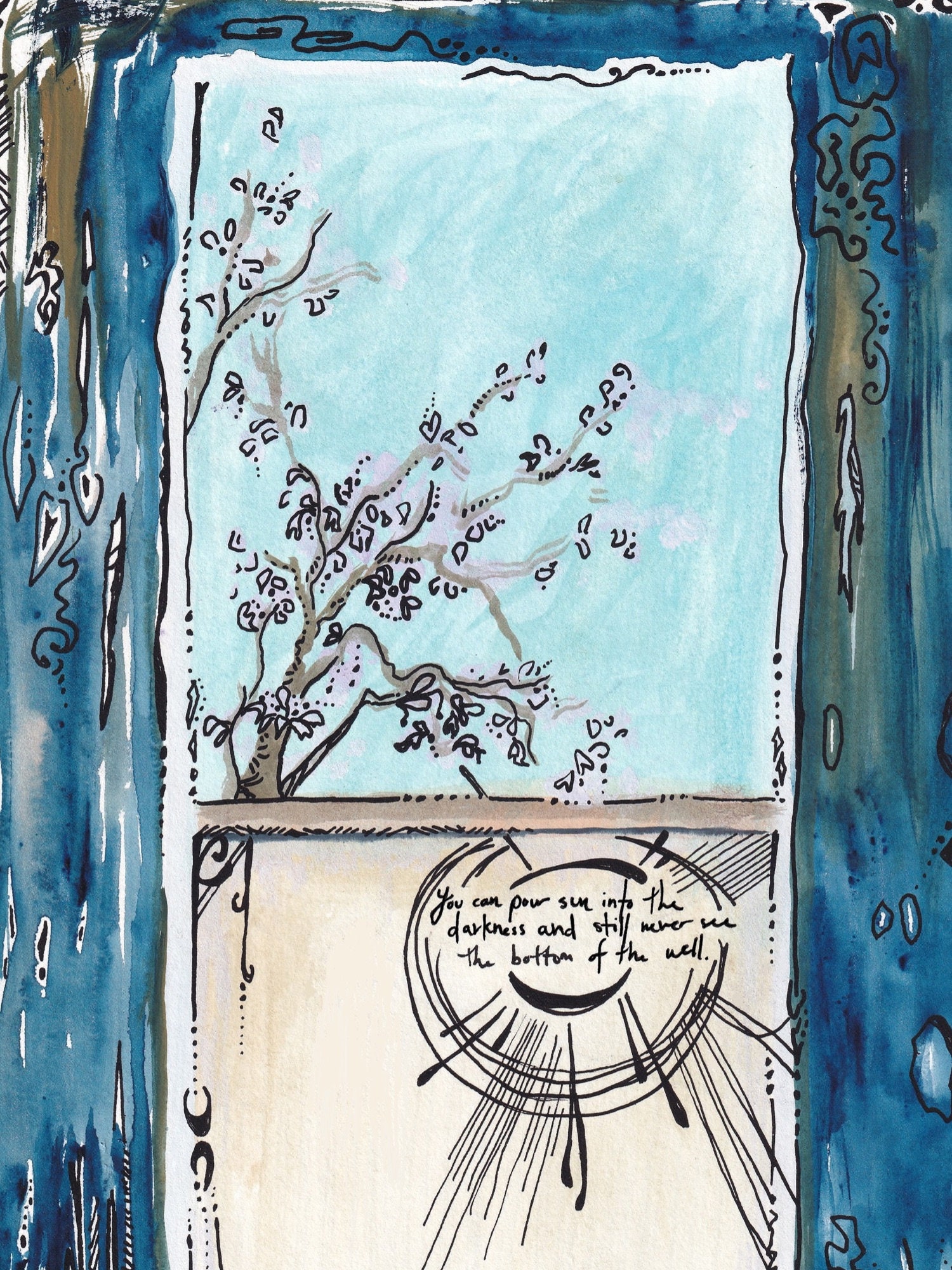 Downloadable Floral Window Journal Entry Art Print - Etsy