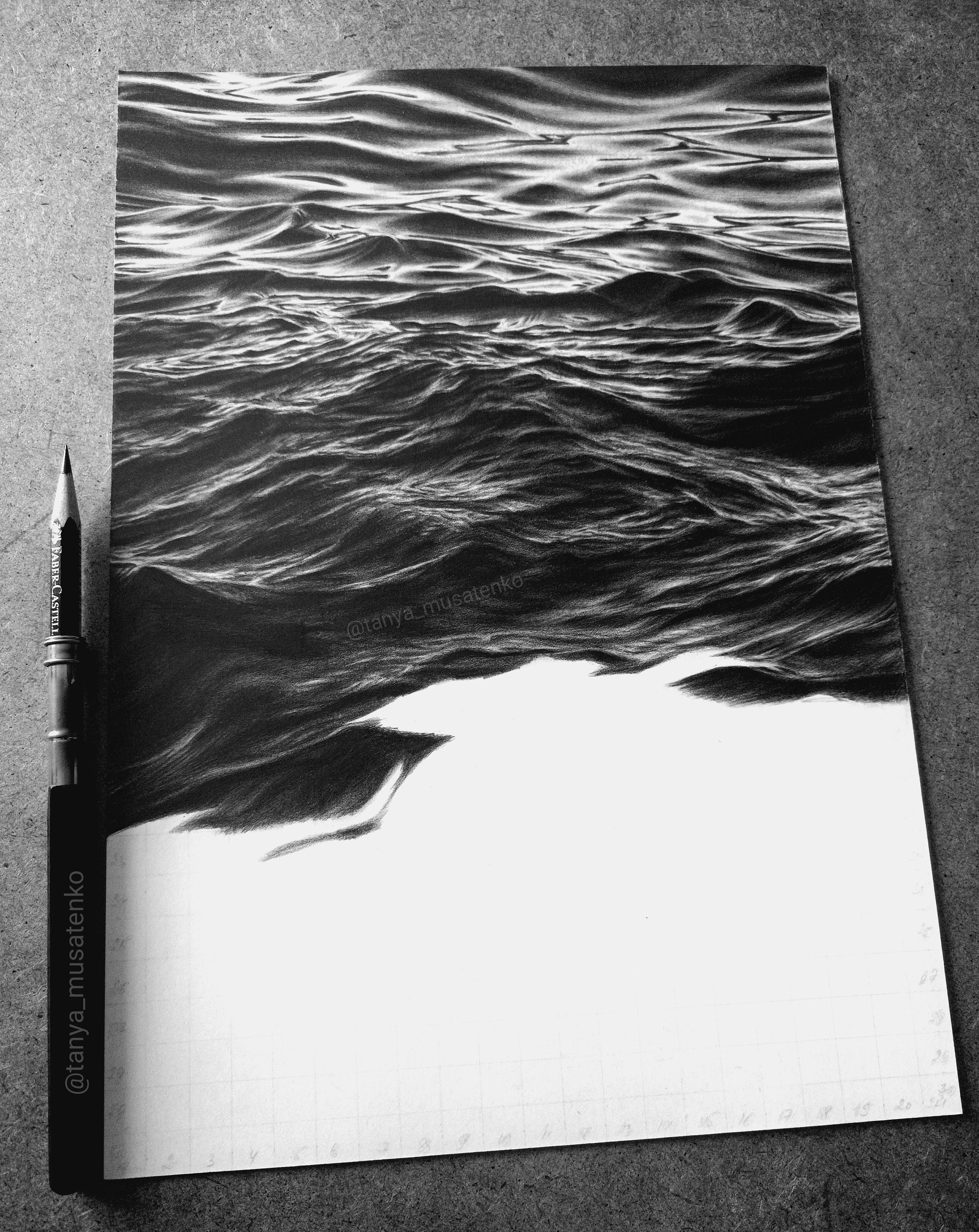 Fine Art Print of the Original Drawing of the Water - Etsy