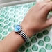 Vintage Timewear Quartz Classic Blue & Silver Stretch Watch - Etsy