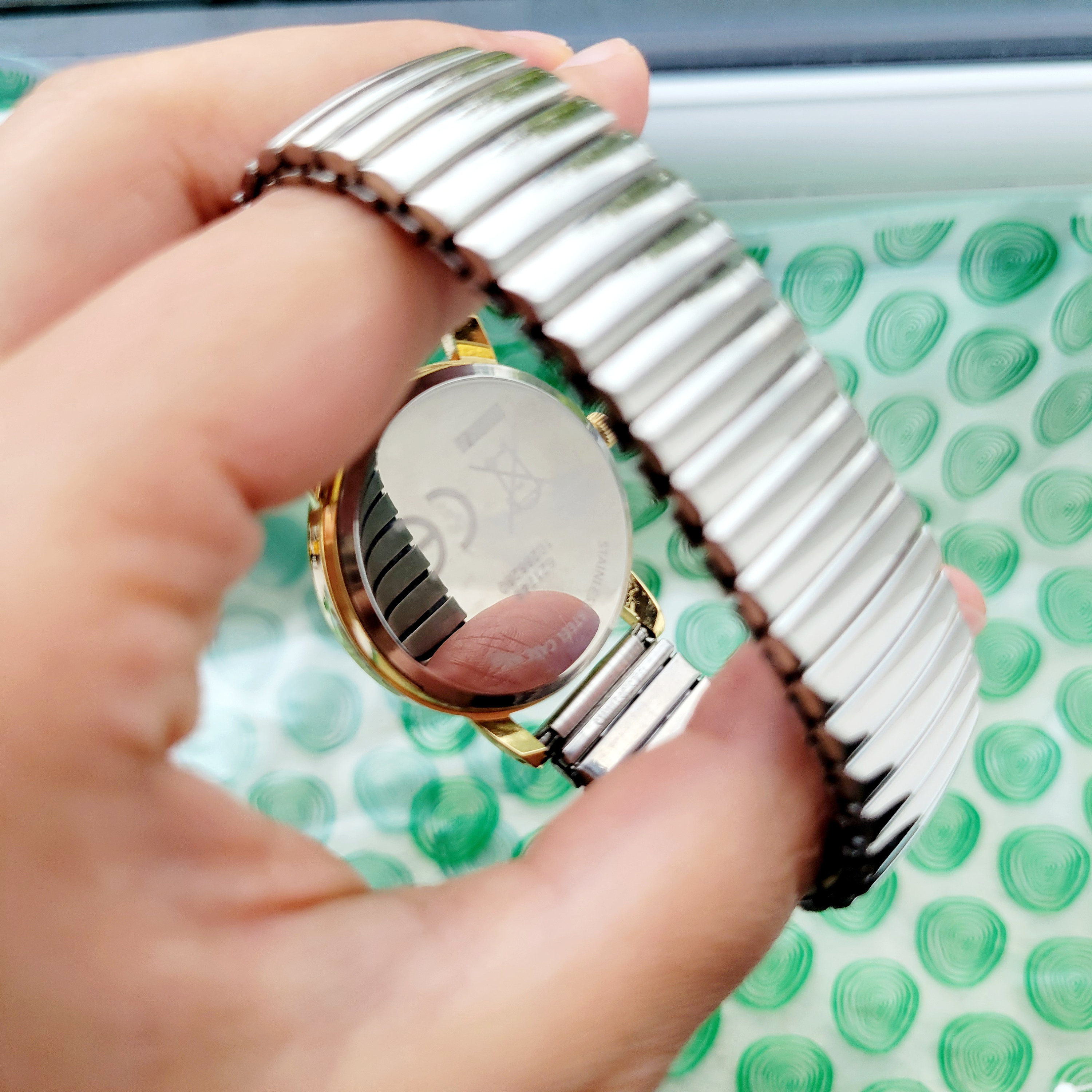 Classic Gold & Silver Stretch Watch - Etsy