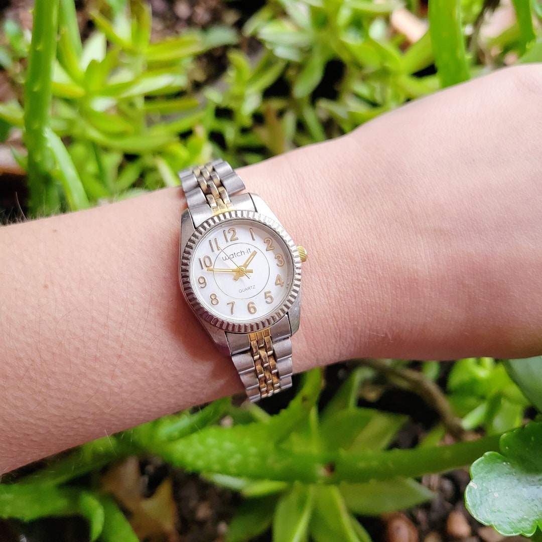 Classic Watchit Quartz Classic Gold & Silver Watch - Etsy