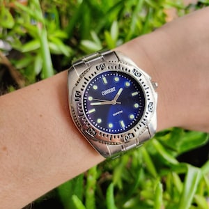 Classic Consort Silver & Navy Quartz Watch - Etsy