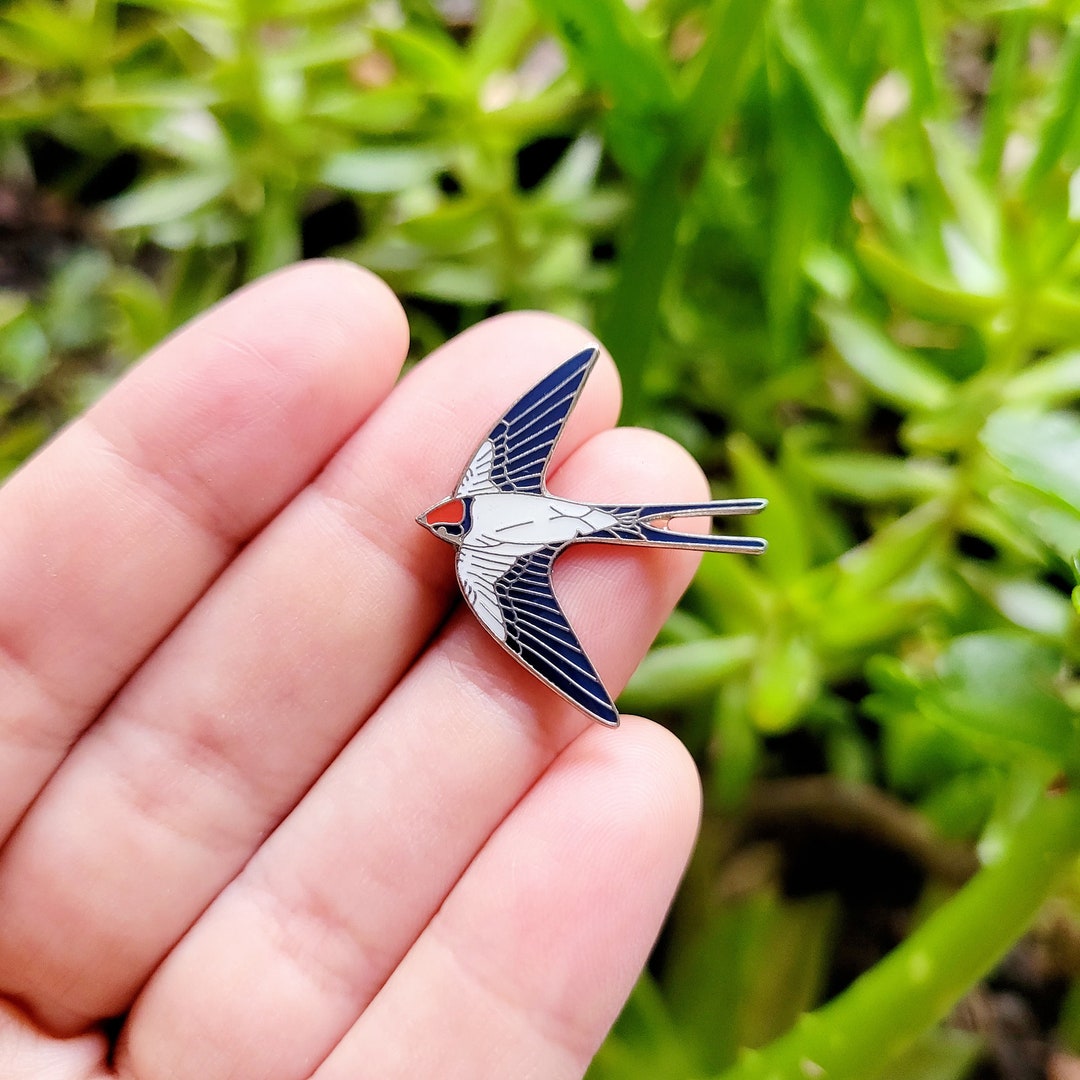 Vintage RSPB British Wildlife Swallow Bird Pin - Etsy