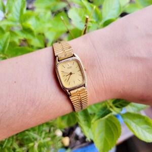 Vintage Seiko Quartz Classic Gold Womens Womans Square Rectangular Watch - Etsy