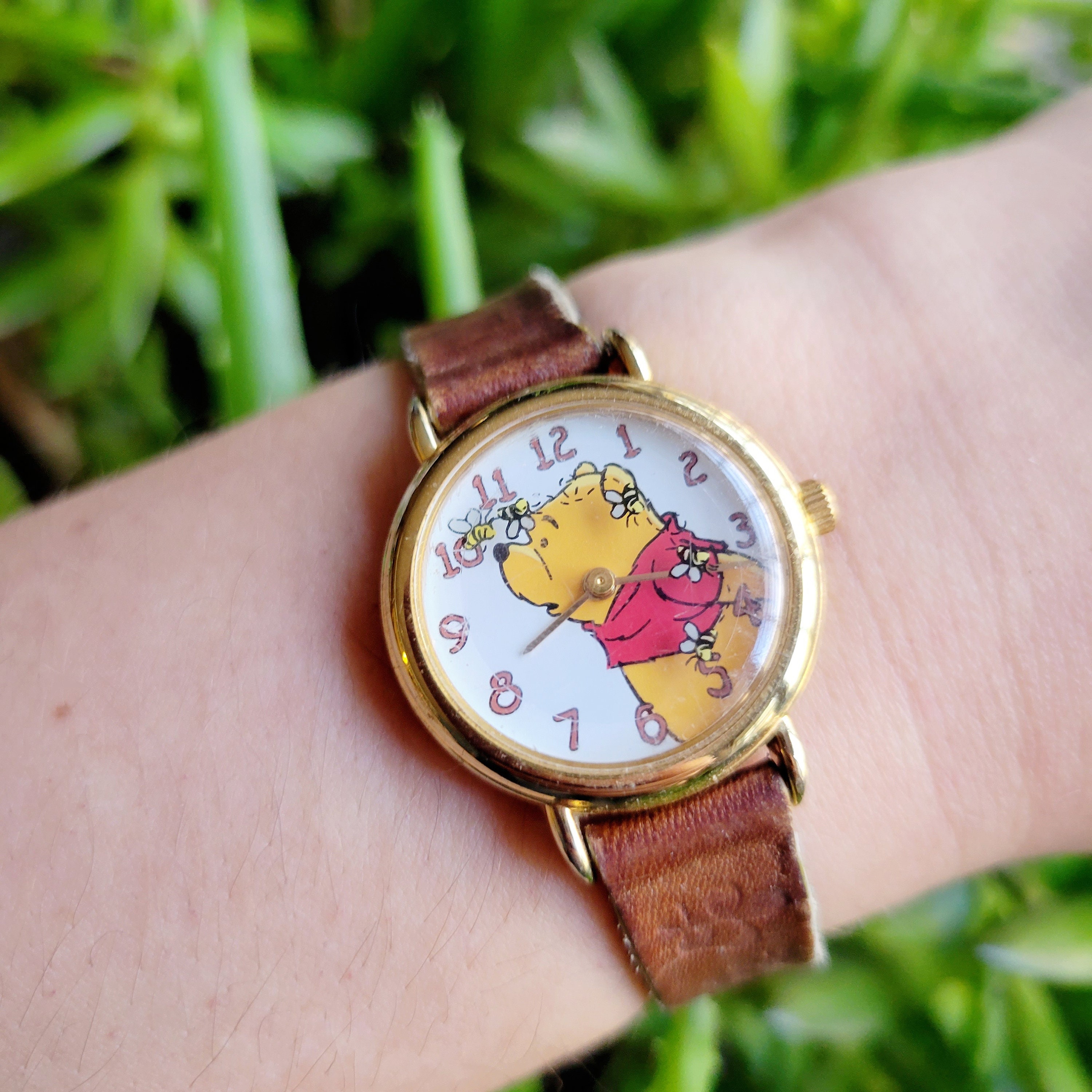 RARE Vintage Timex Winnie the Pooh Leather Watch - Etsy