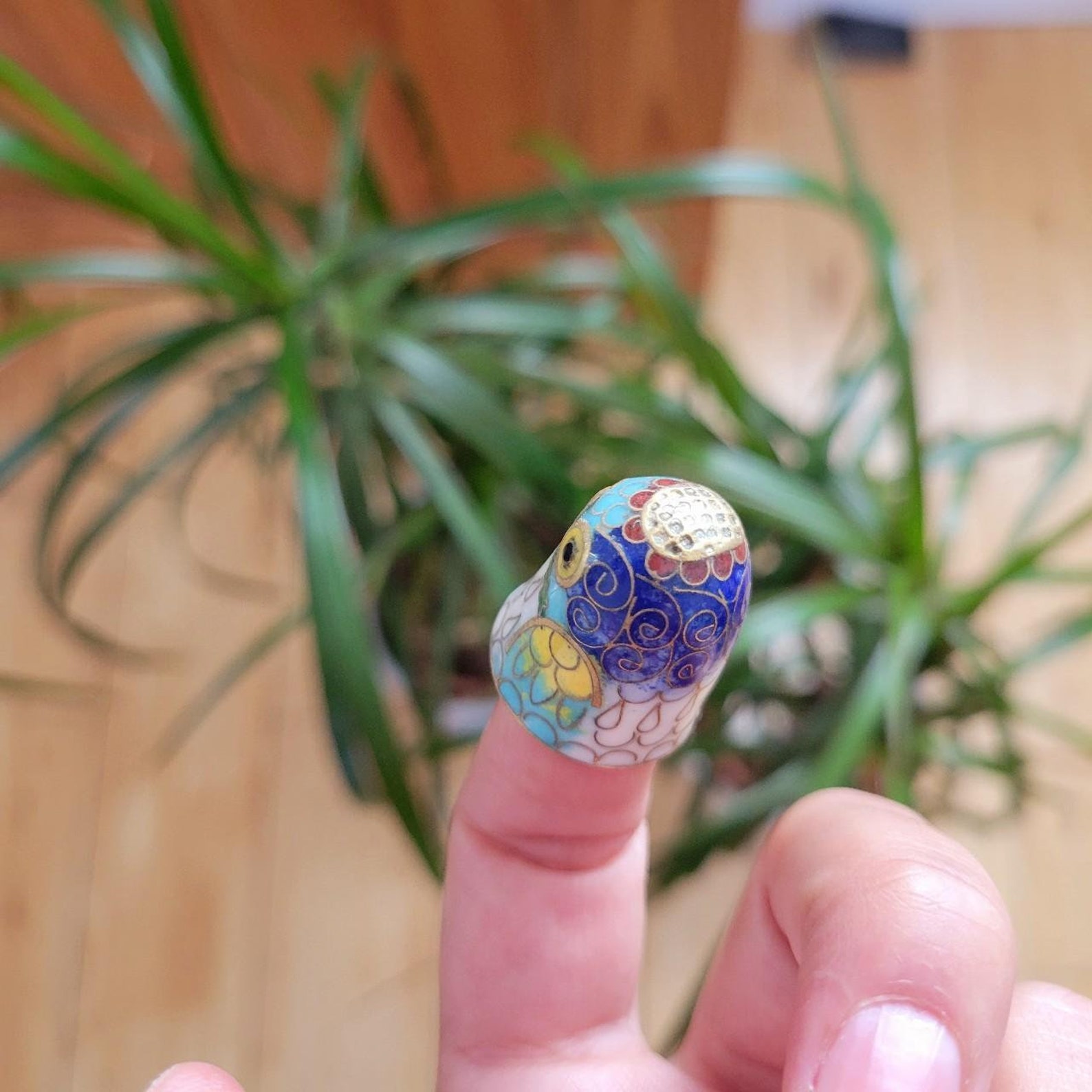 RARE Vintage Cloisonne Bird Owl Thimble - Etsy