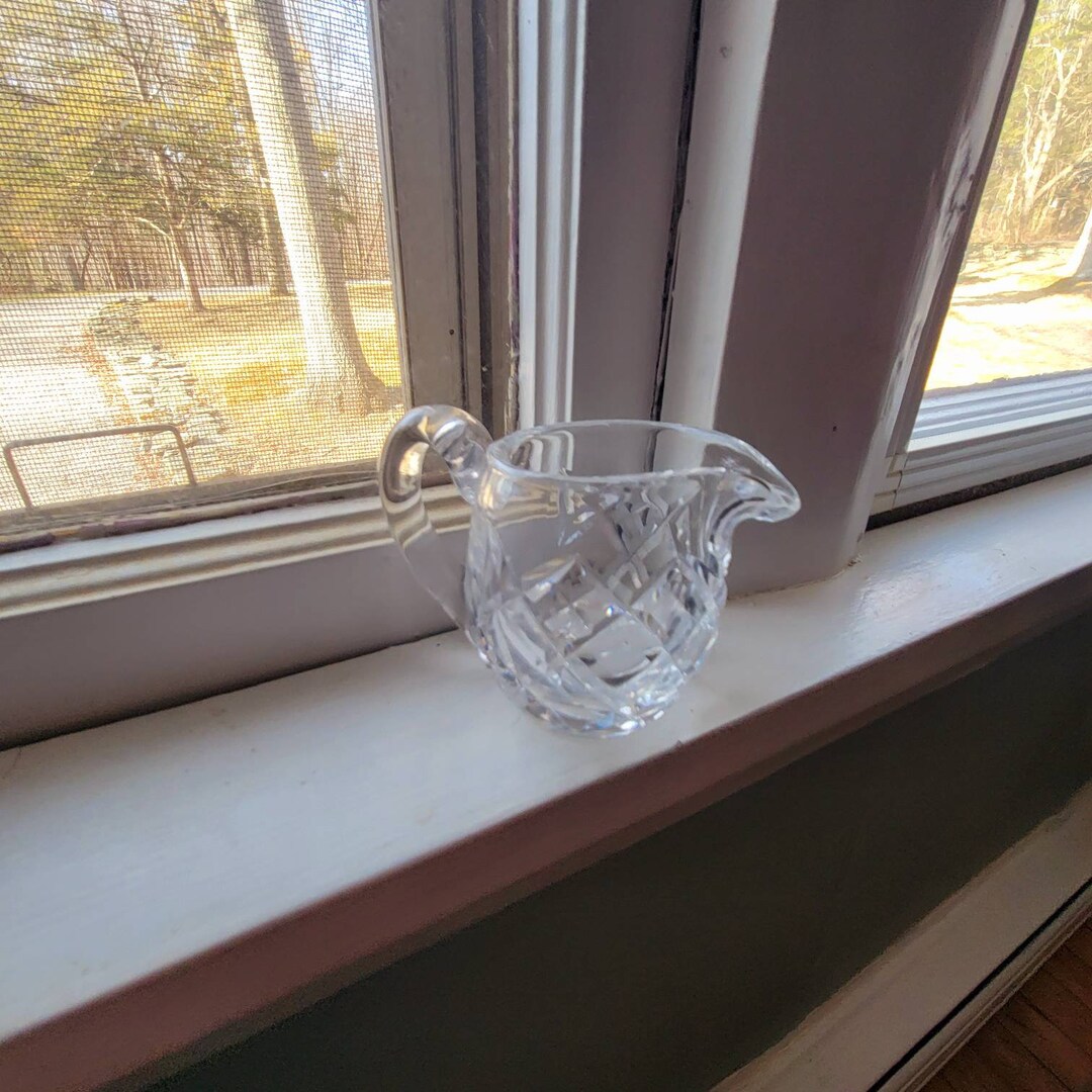 Vintage Waterford Crystal Creamer Pitcher Demi-tasse Old Kerry Pattern ...
