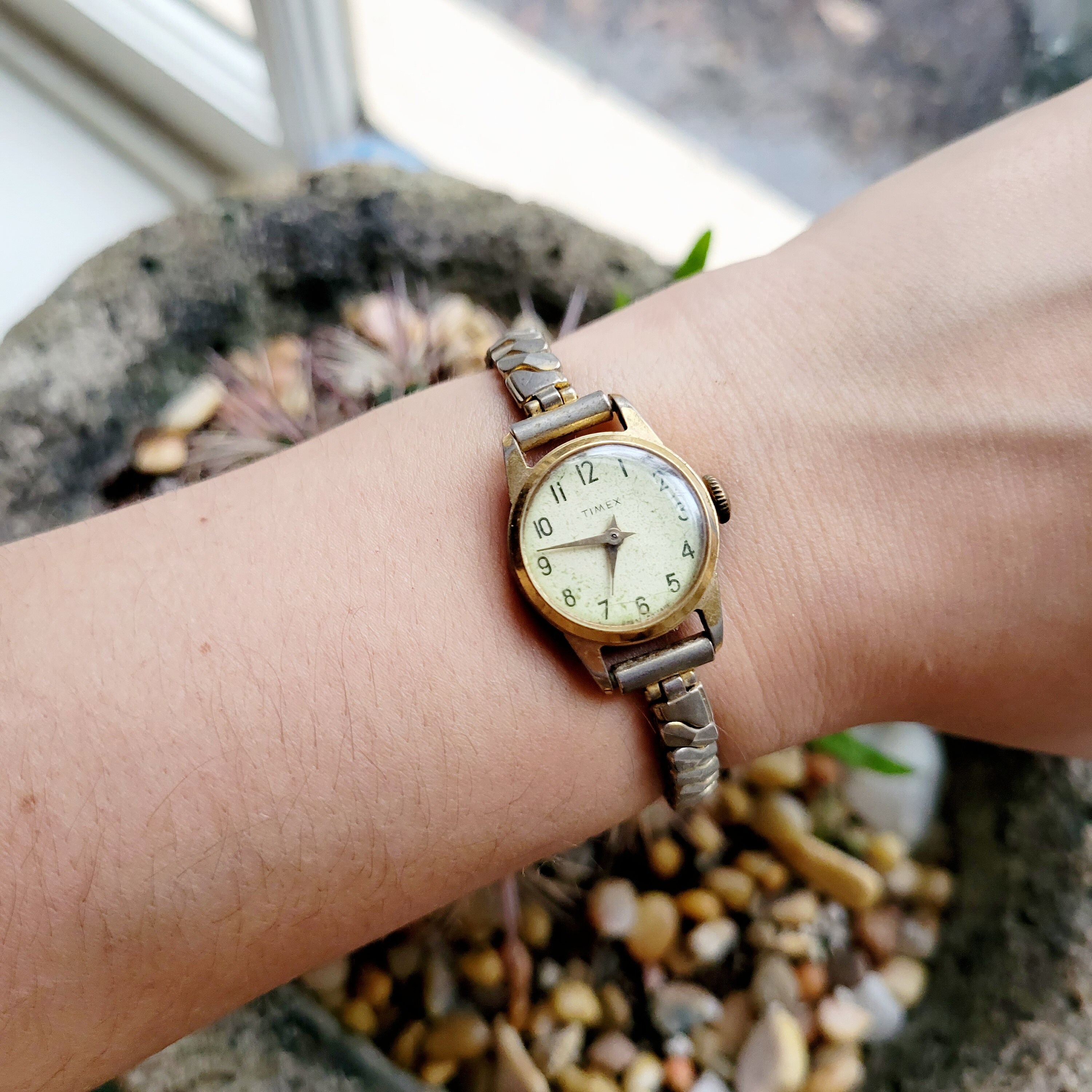 Vintage Timex Silver & Gold Classic Stretch Watch - Etsy