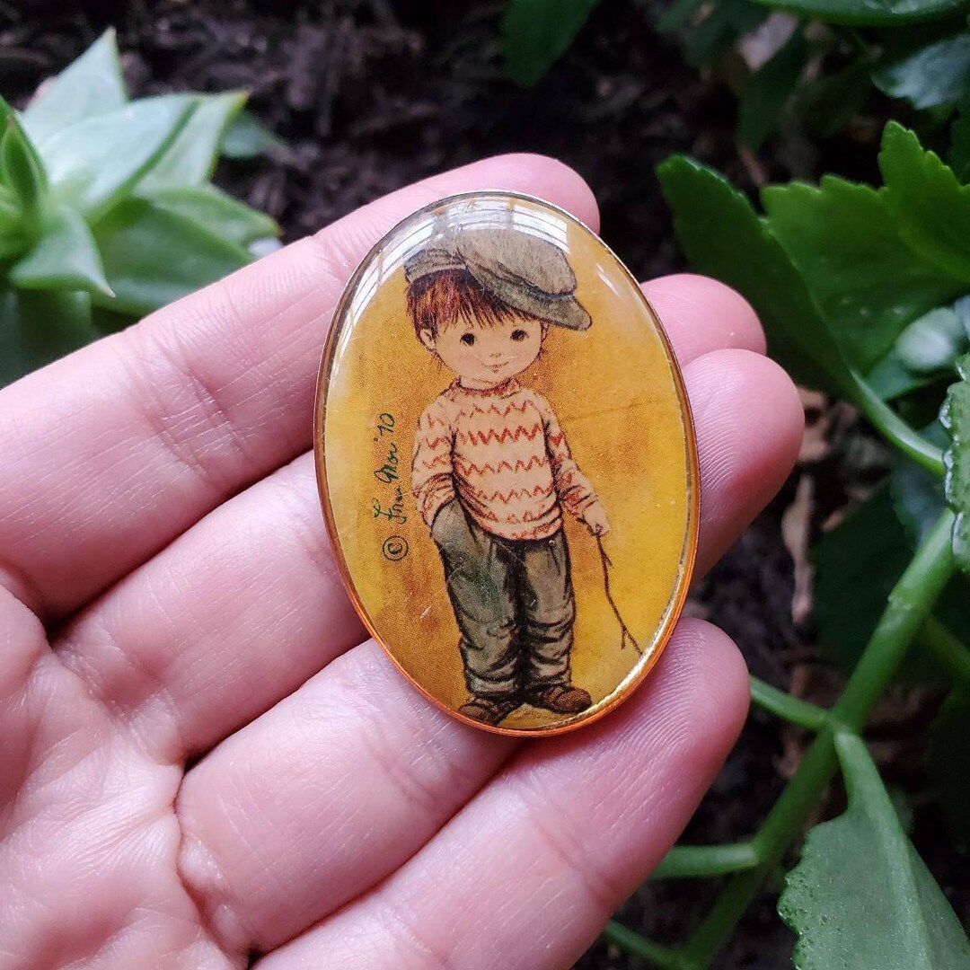 Vintage Little Boy Brooch Pin - Etsy