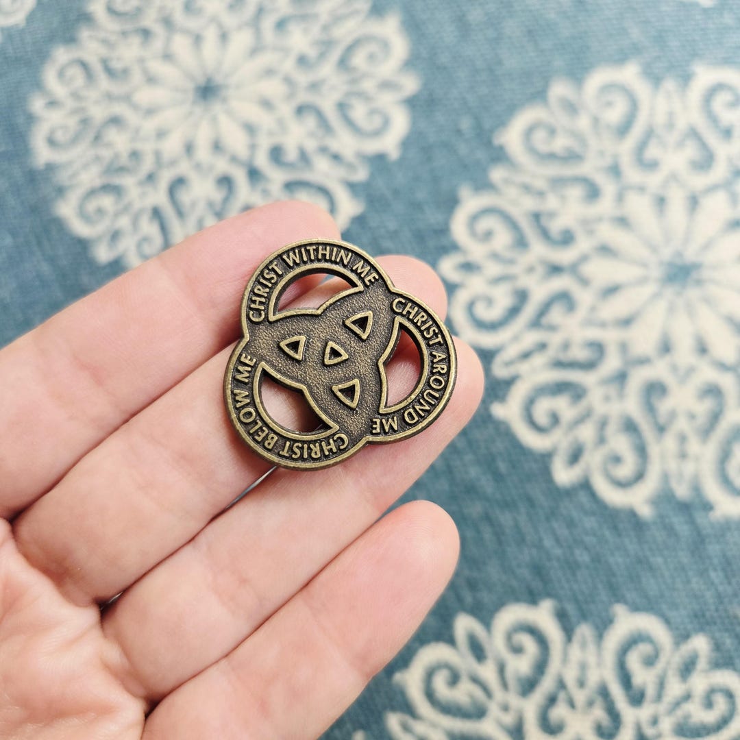 Vintage Celtic Christian Token Coin "christ Before Me, Christ Above Me ...