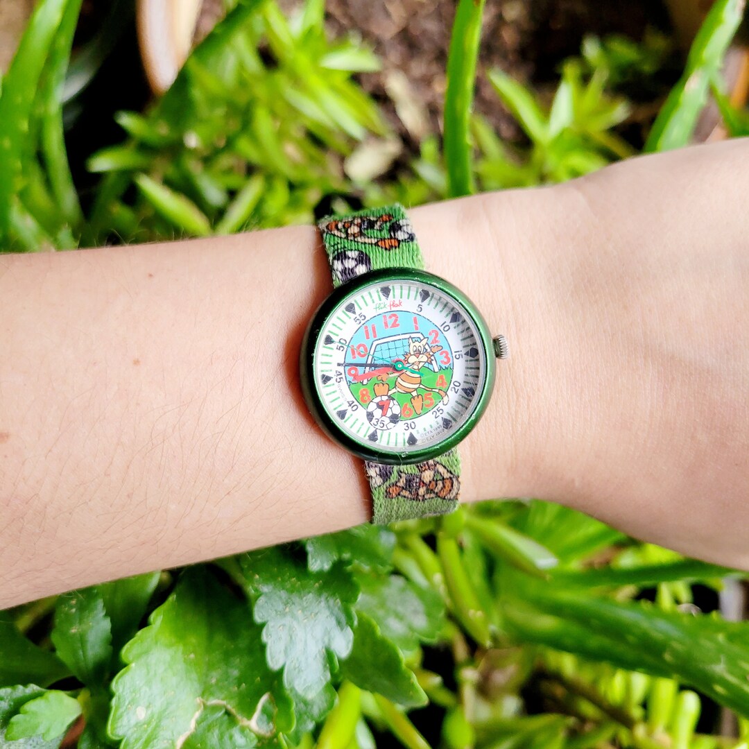 Vintage 1995 Swiss Made Flik Flak Soccer Football Kids Classic Aluminum ...