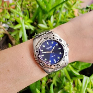 Classic Consort Silver & Navy Quartz Watch - Etsy