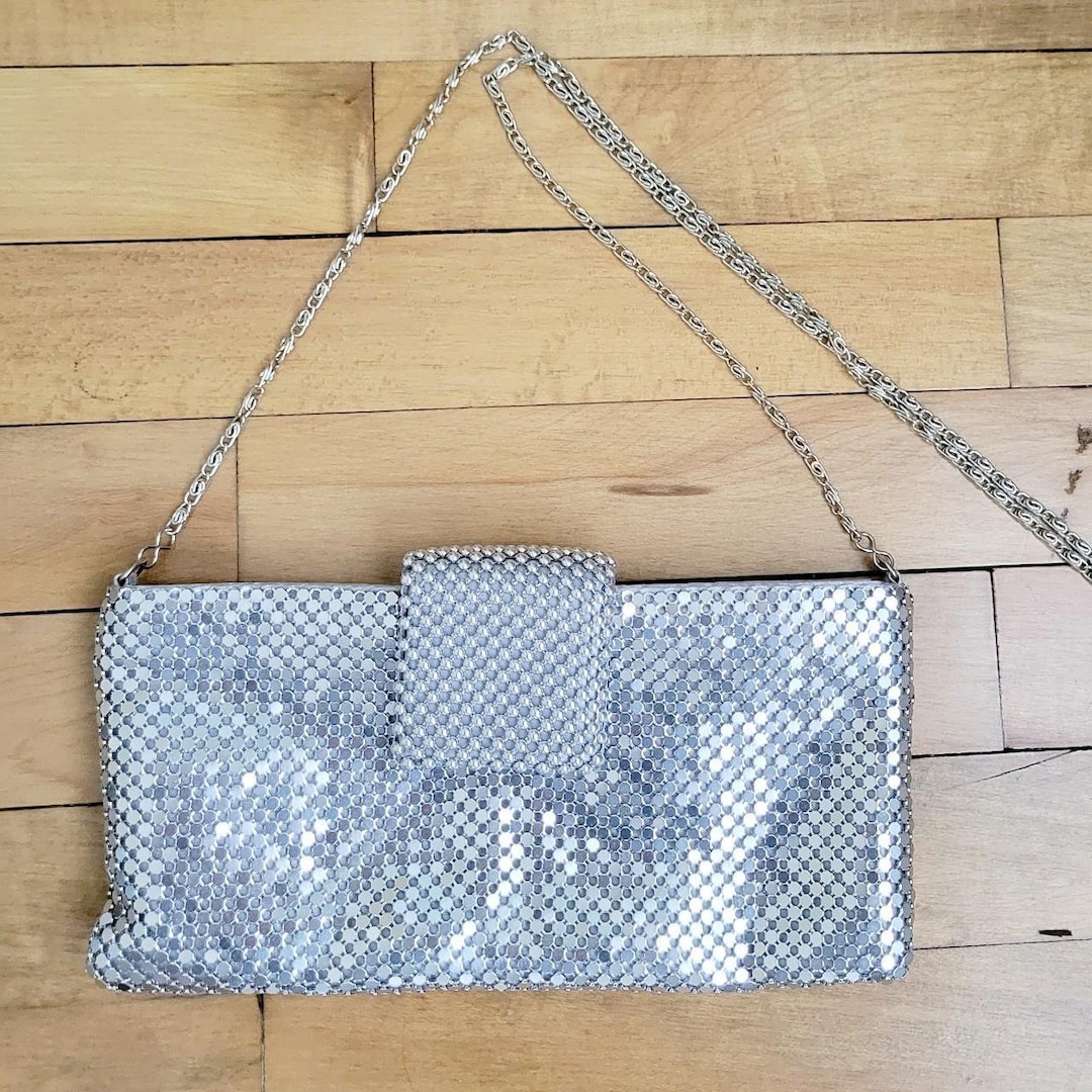 Vintage Silver Chain Mail Hand Bag Clutch Wristlet Purse - Etsy