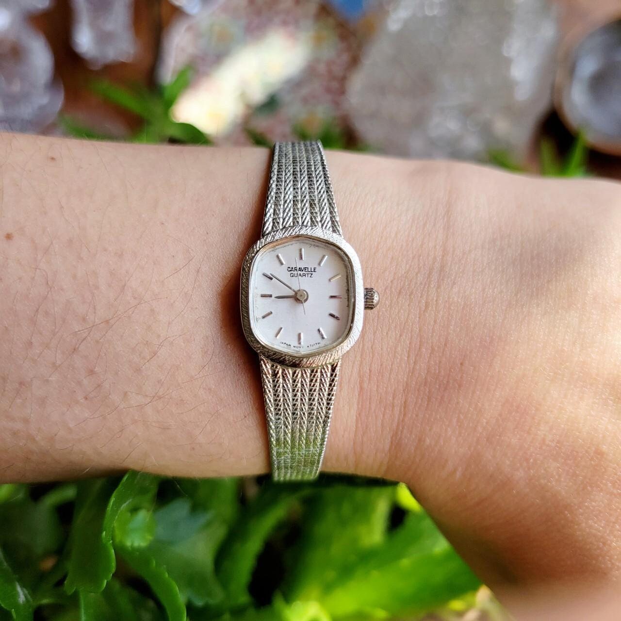 Vintage Dainty Silver Caravelle by Bulova Quartz Watch - Etsy