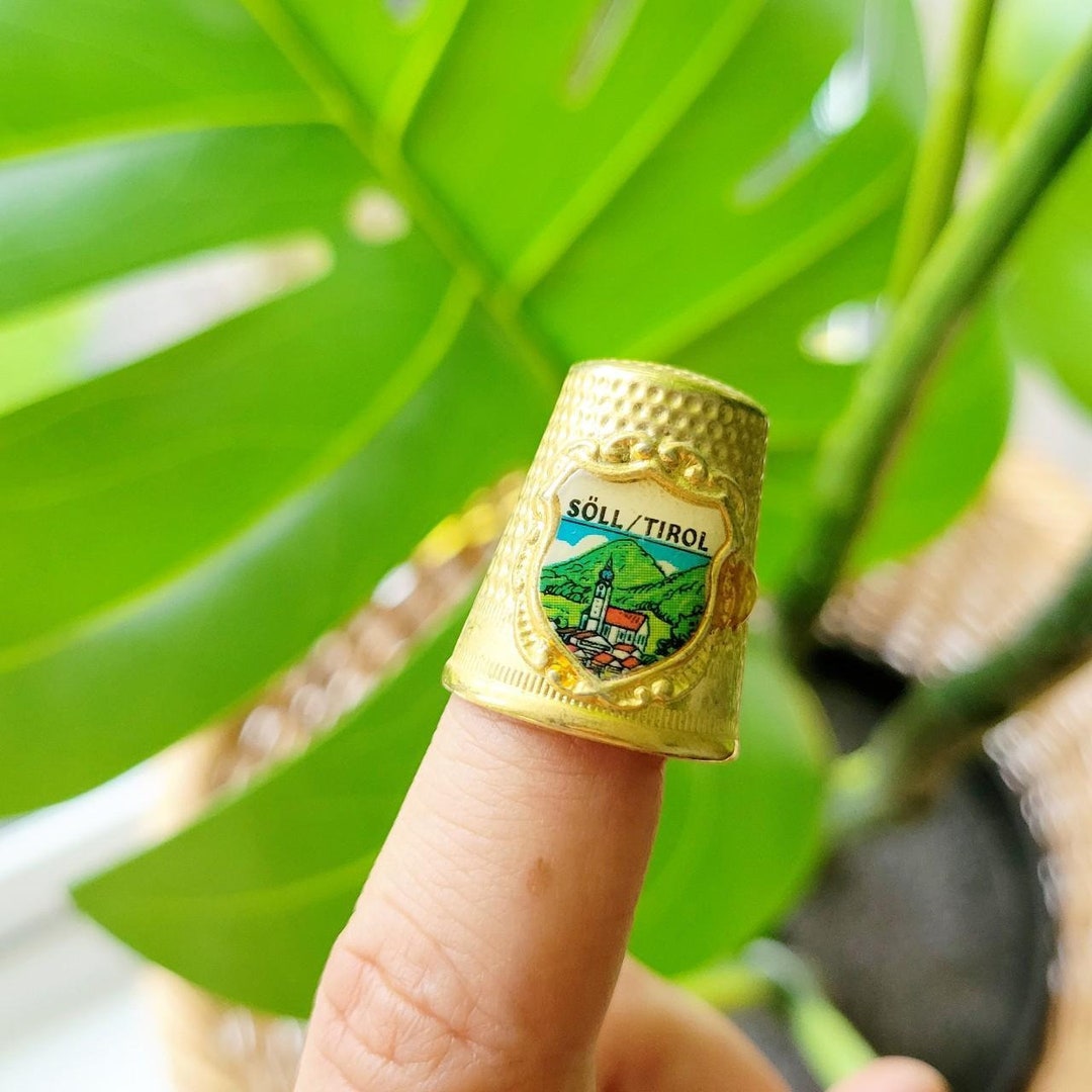 Vintage Gold Village Söll Tiroll Thimble - Etsy
