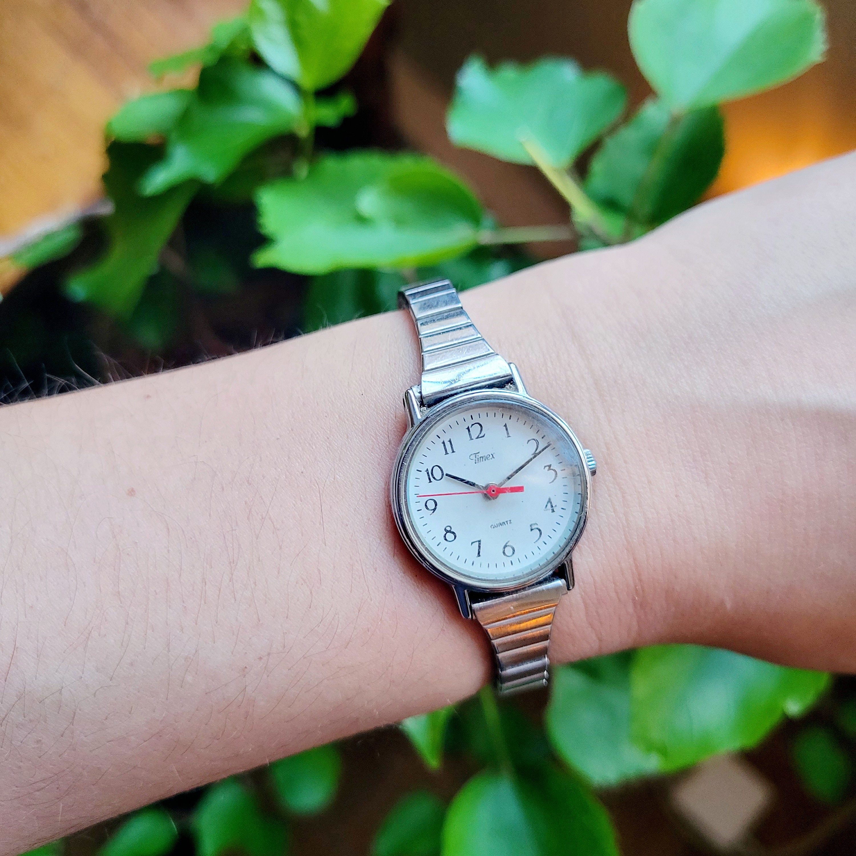 Vintage Timex Dainty Classic Quartz Silver Stretch Watch - Etsy