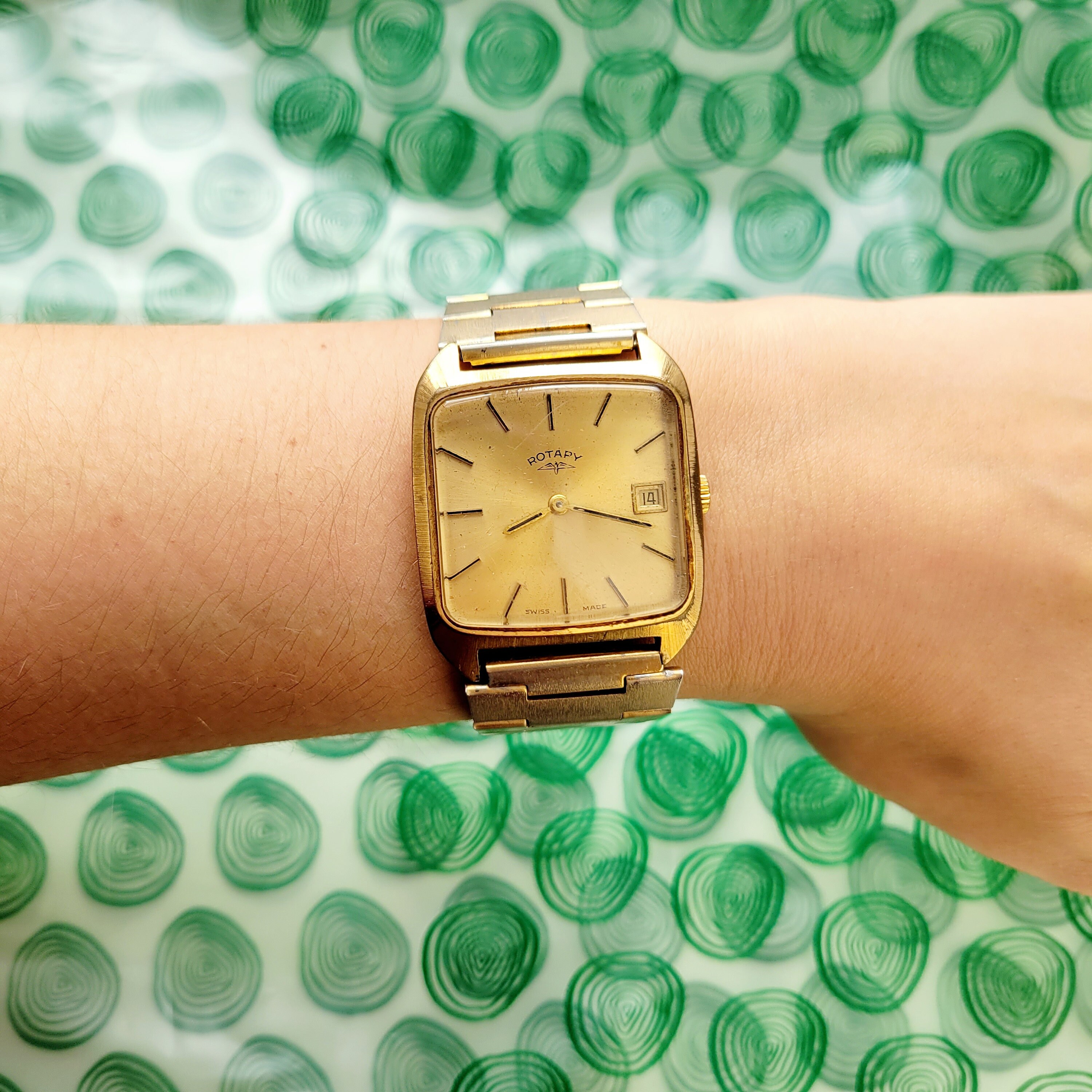 Vintage Swiss Rotary Gold Classic Calendar Watch - Etsy