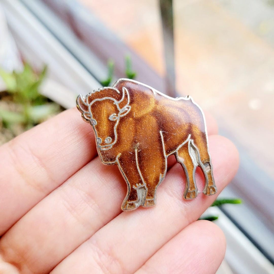 Vintage Buffalo Bison Boucher Brooch Pin - Etsy