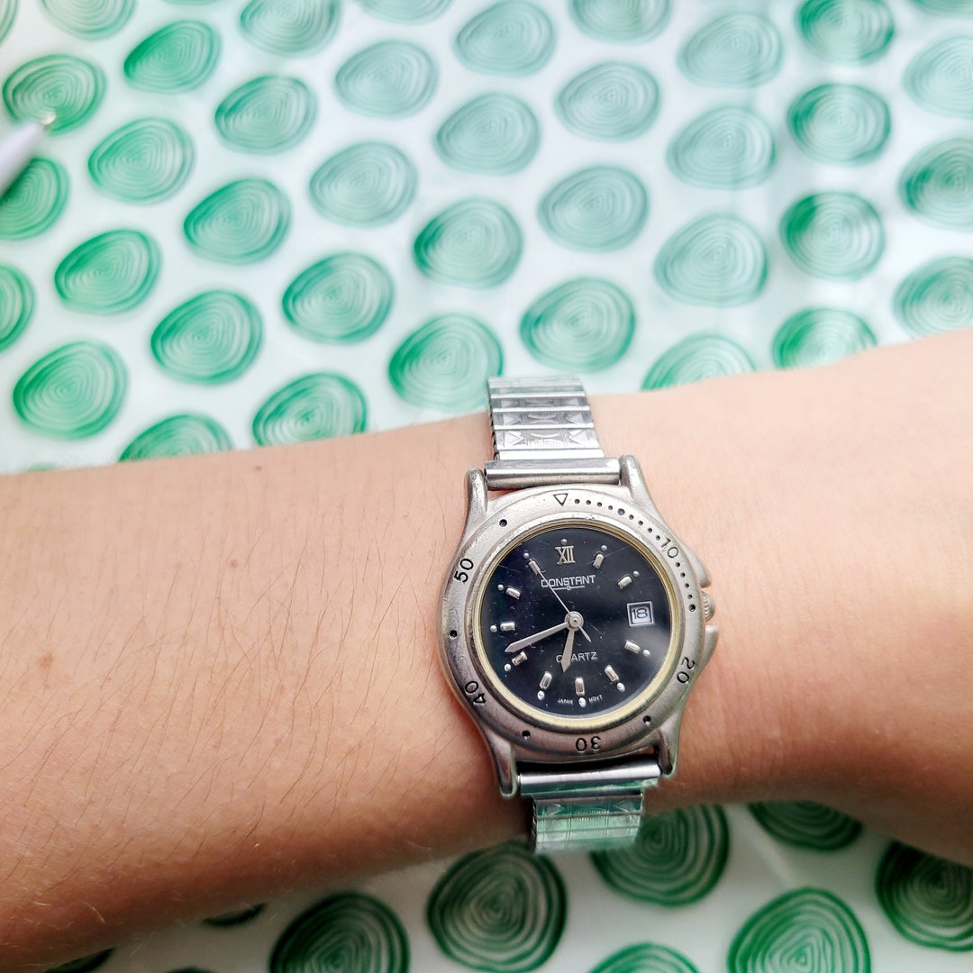 Classic Constant Calendar Roman Numerals Quartz Stretch Watch - Etsy