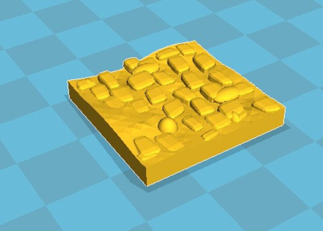 25MM Square Base Brick With Dirt STL File - Etsy