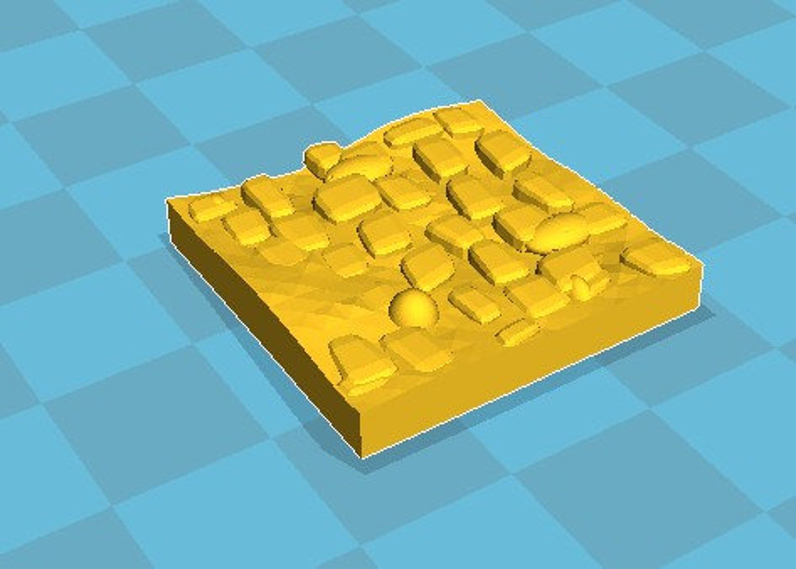 25MM Square Base Brick With Dirt STL File - Etsy