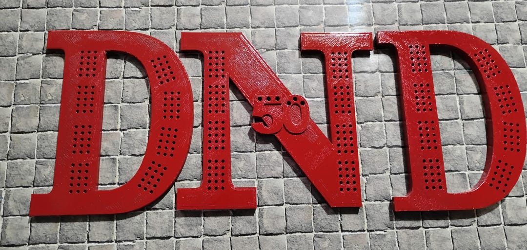 DND 50th Anniversary Cribbage Board Letter Set – STL Files for 3D ...