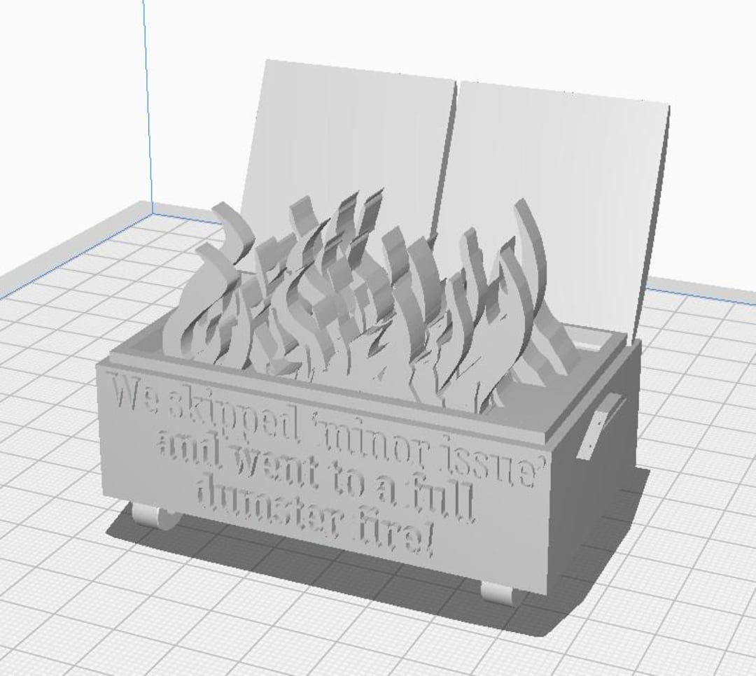 Dumpster Fire Desk Display STL – Funny Office Sign (3D Printable ...