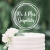 Round Acrylic Transparent Cake Topper Wedding Cake Topper Engagement ...