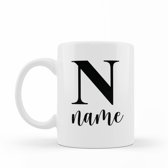 Custom Initial and Name Mug Custom Name Mug Personalized | Etsy