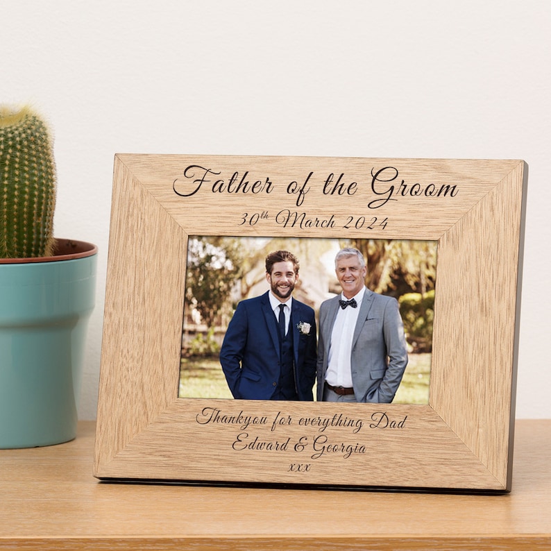 Personalised Wedding Role Photo Frame, Engraved Wedding Party Frame ...