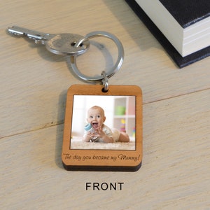 The Day You Became My Mummy Key Ring, New Mummy Photo Wood Keyring, the ...