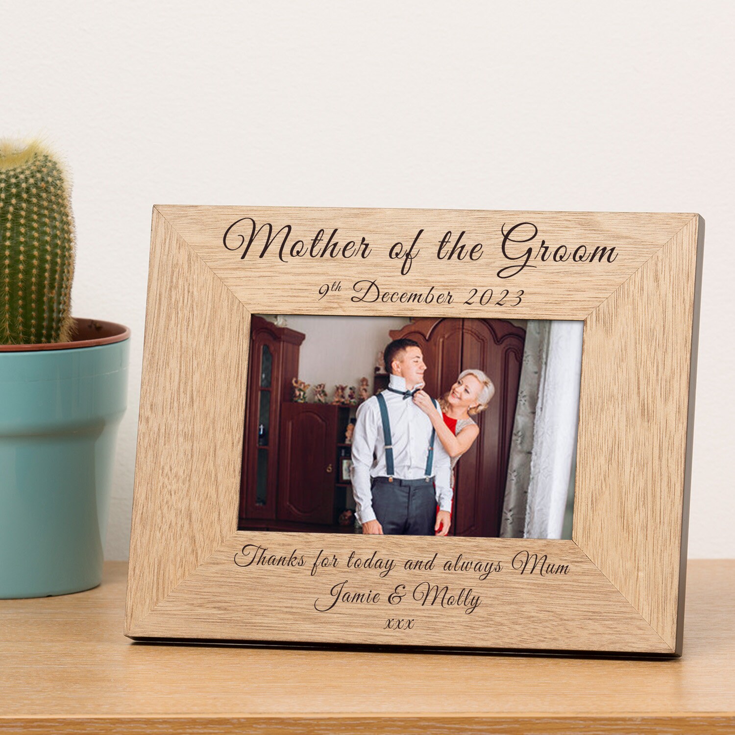 Personalised Wedding Role Photo Frame, Engraved Wedding Party Frame ...