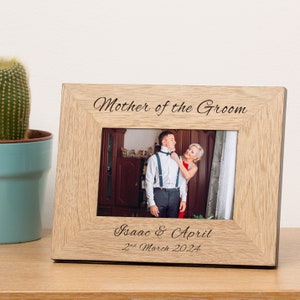 Parents of the Bride Photo Frame, Engraved Wedding Photo Frame, Mother ...