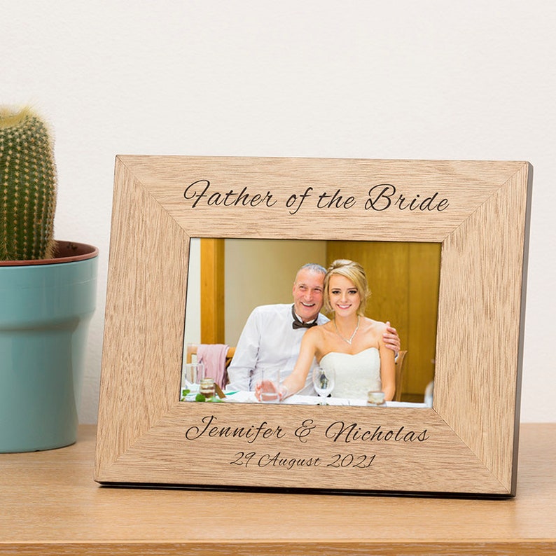 Parents of the Bride Photo Frame Engraved Wedding Photo - Etsy UK