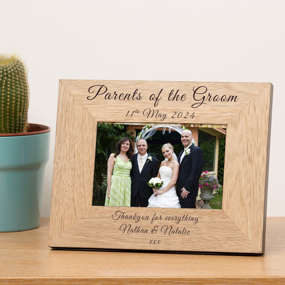 Personalised Wedding Role Photo Frame, Engraved Wedding Party Frame ...