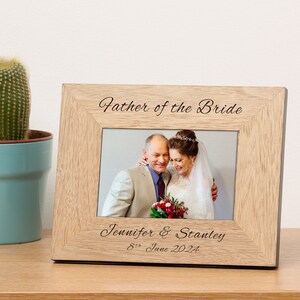 Parents of the Bride Photo Frame, Engraved Wedding Photo Frame, Mother ...