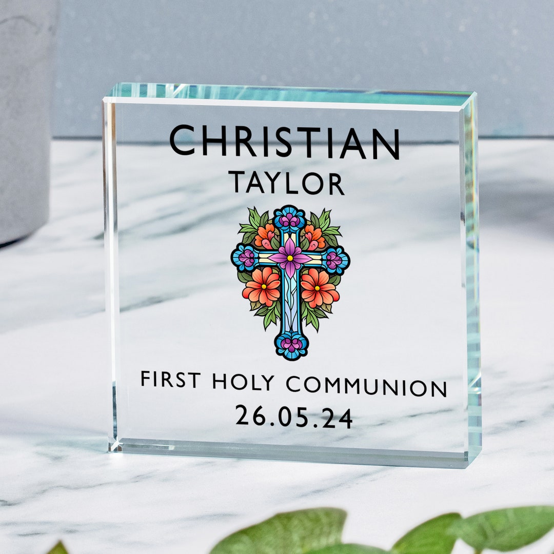 First Holy Communion Glass Token, First Communion Glass Token, First ...