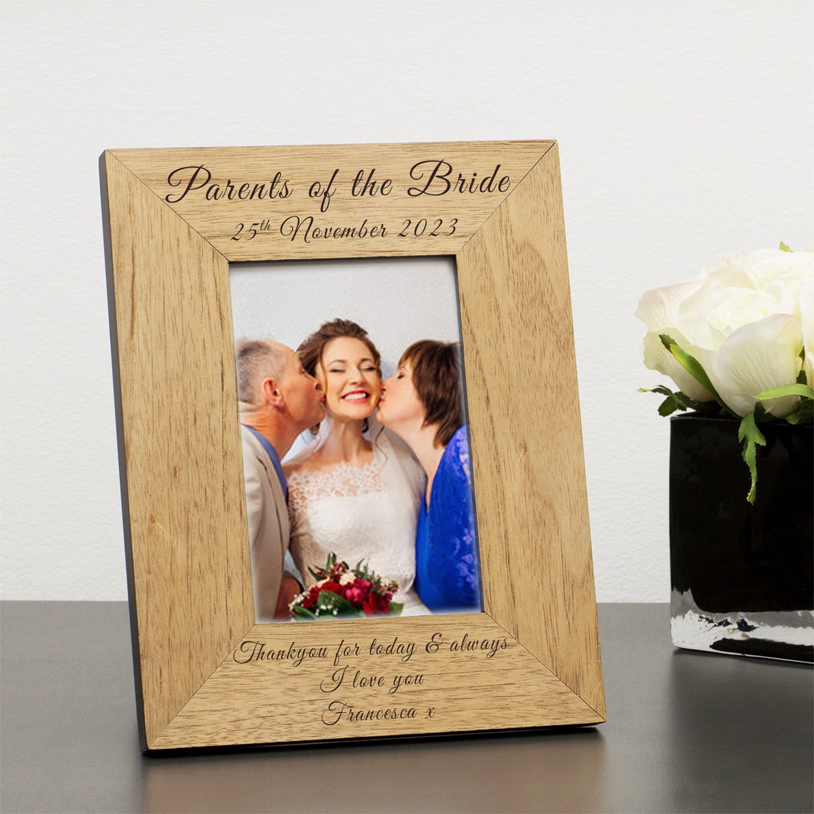 Personalised Wedding Role Photo Frame, Engraved Wedding Party Frame ...