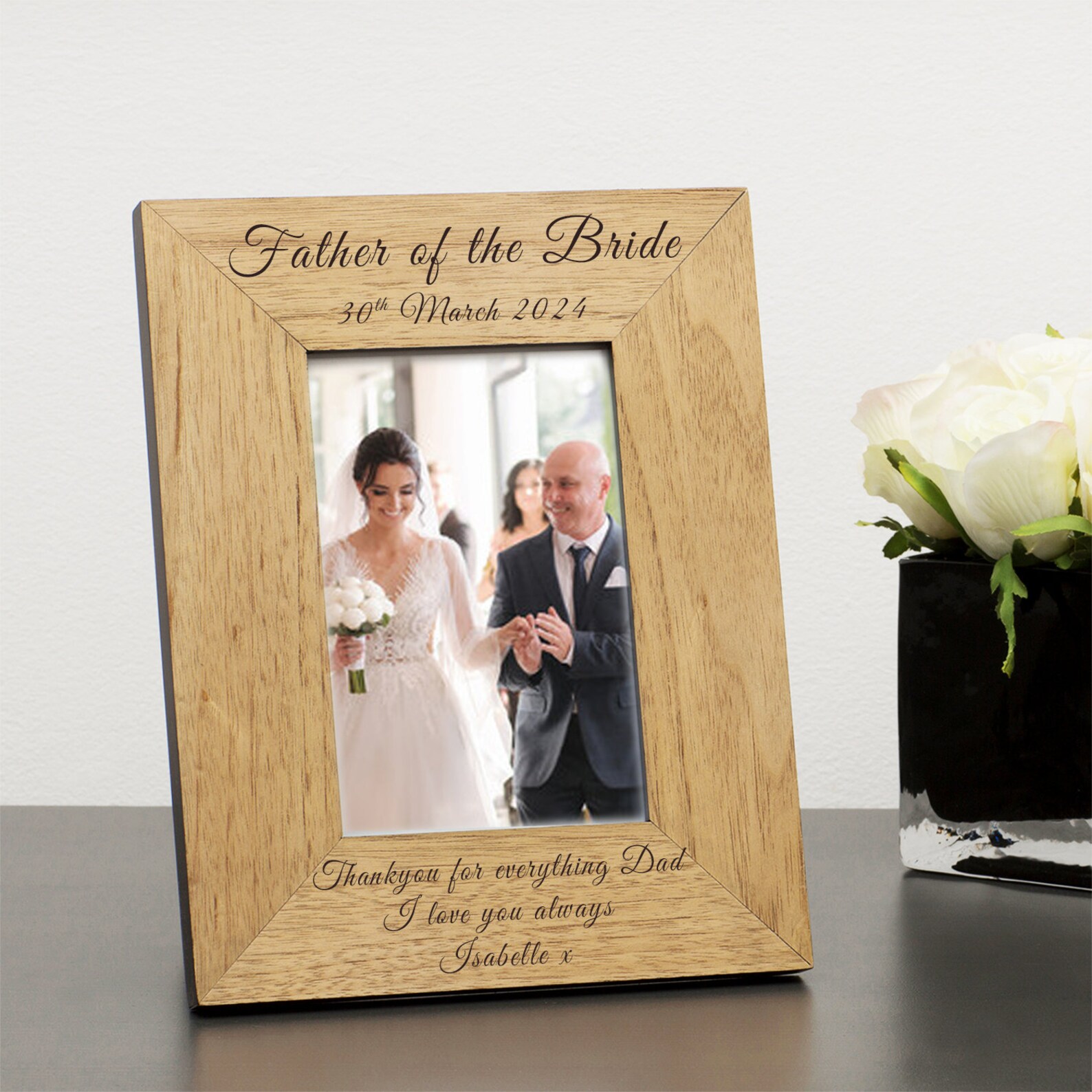 Personalised Wedding Role Photo Frame, Engraved Wedding Party Frame ...