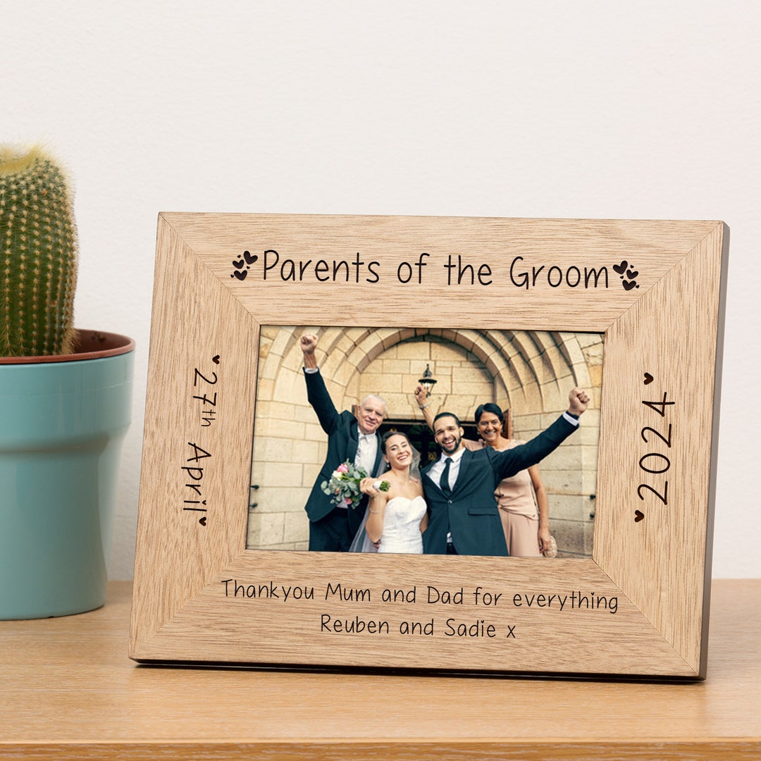 Personalised Wedding Party Wood Photo Frame, Wedding Party Frame ...