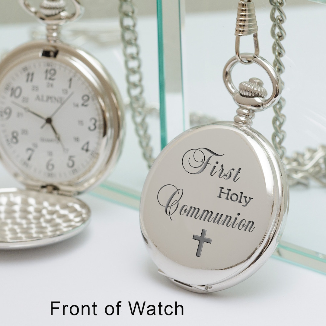First Holy Communion Pocket Watch, Bespoke First Holy Communion Pocket ...
