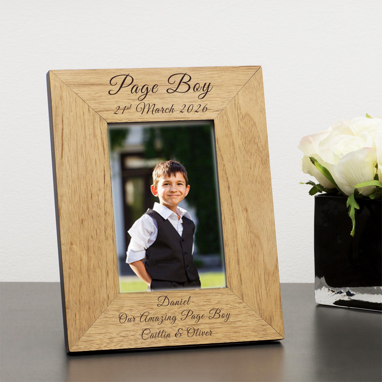 Personalised Wedding Role Photo Frame, Engraved Wedding Party Frame ...