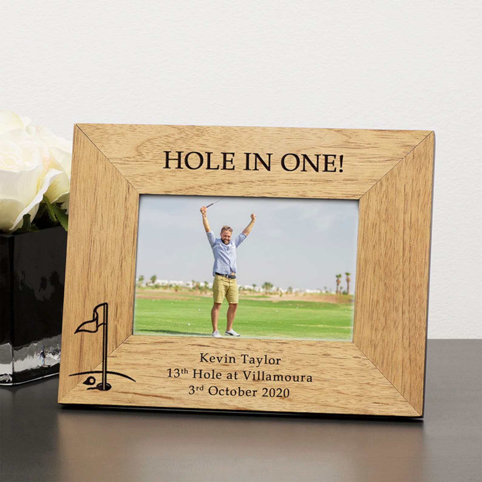 Hole in One Wood Photo Frame Golf Photo Frame Personalised - Etsy