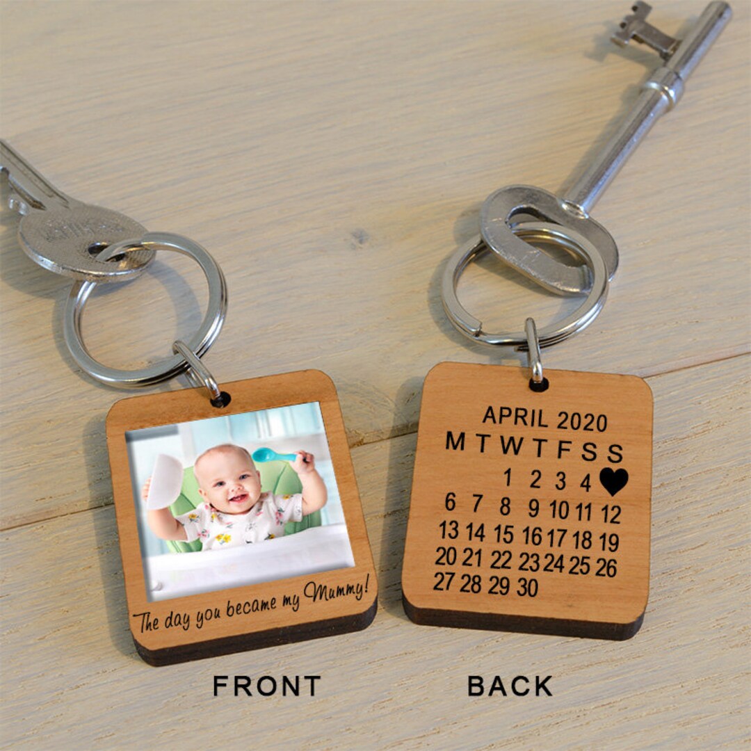 The Day You Became My Mummy Key Ring, New Mummy Photo Wood Keyring, the ...
