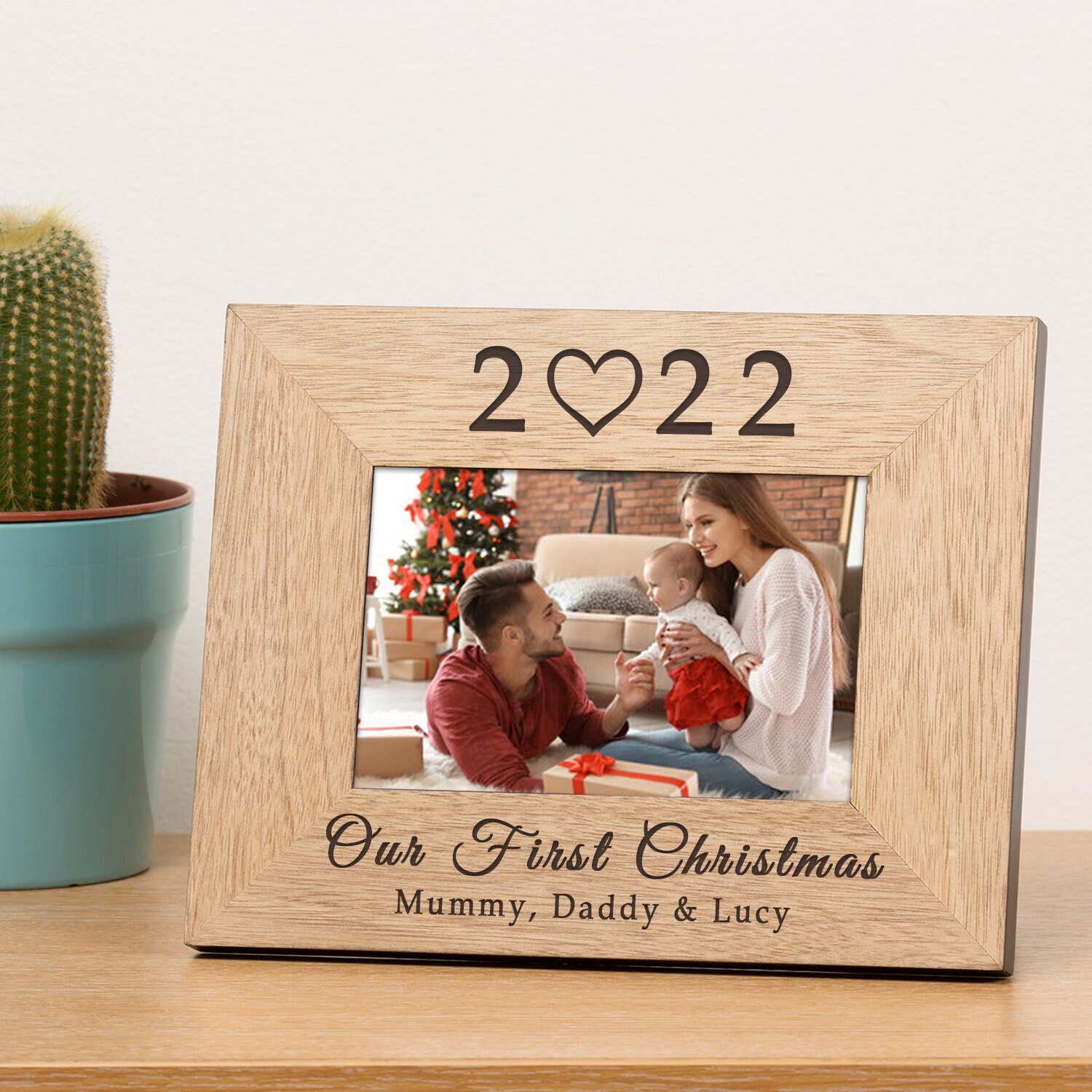 Our First Christmas Wood Photo Frame First Christmas Frame - Etsy UK