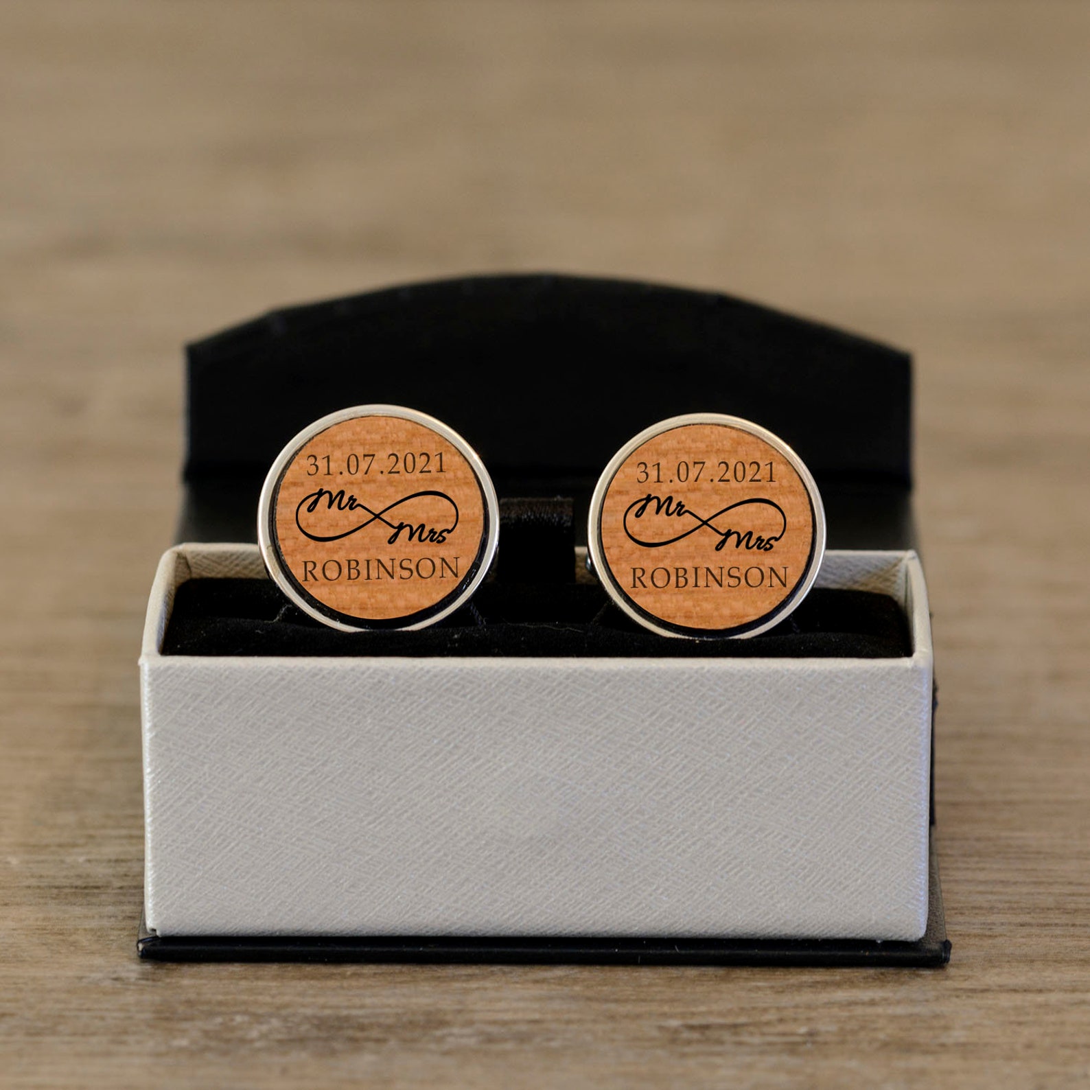 Mr & Mrs Cufflinks Mr and Mrs Infinity Wedding Cufflinks Mr | Etsy