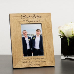 Personalised Wedding Role Photo Frame, Engraved Wedding Party Frame ...
