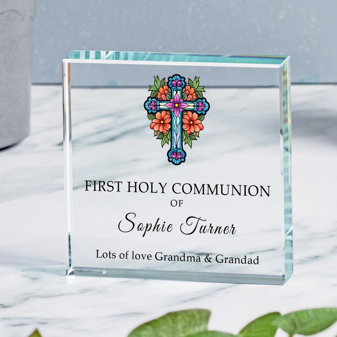 First Holy Communion Glass Token, First Communion Glass Token ...